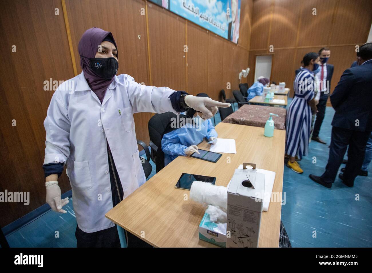 Illustration picture during a visit to the Baqa'a refugee camp of UNRWA ...