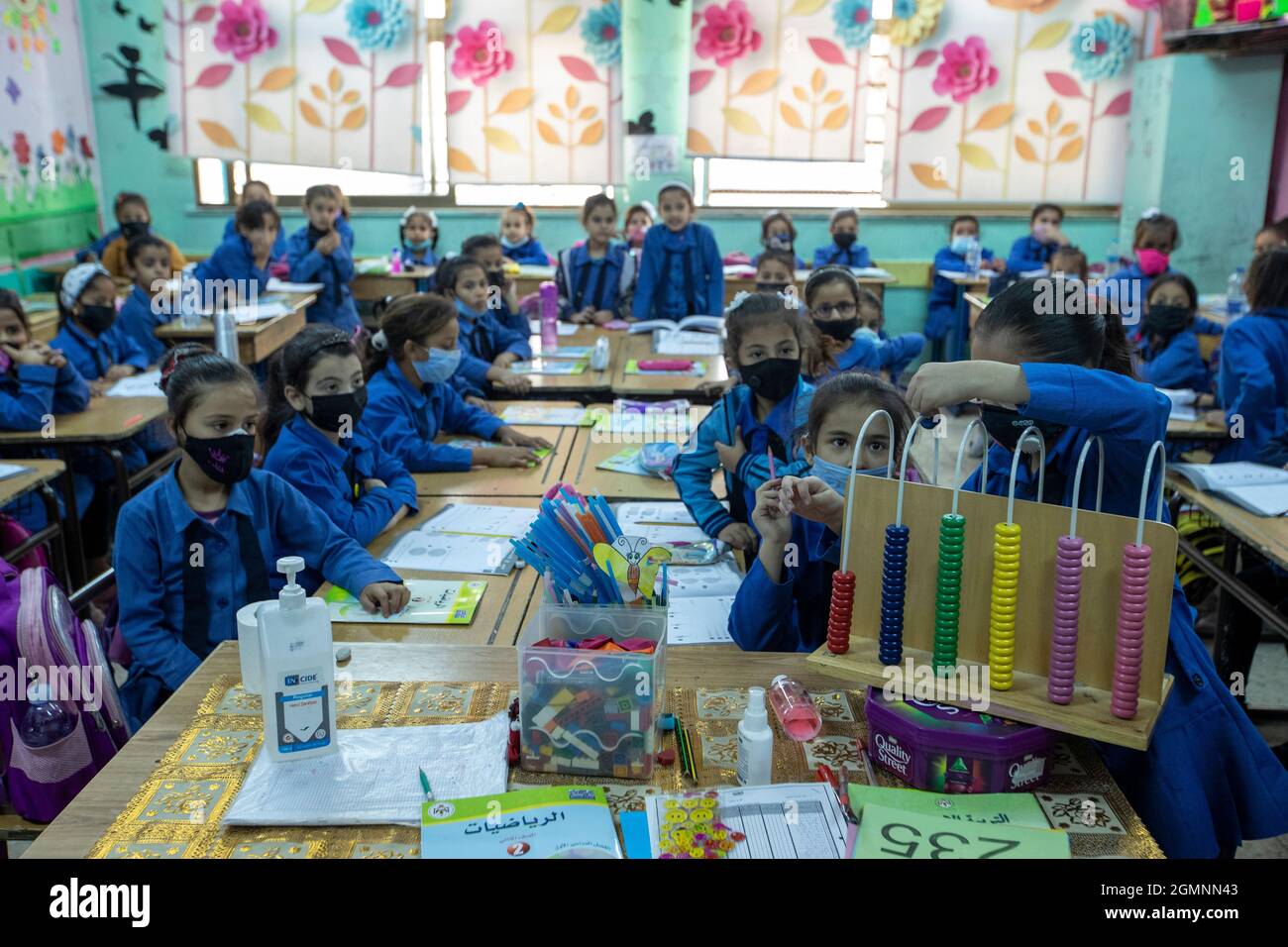 Illustration picture during a visit to the Baqa'a refugee camp of UNRWA ...