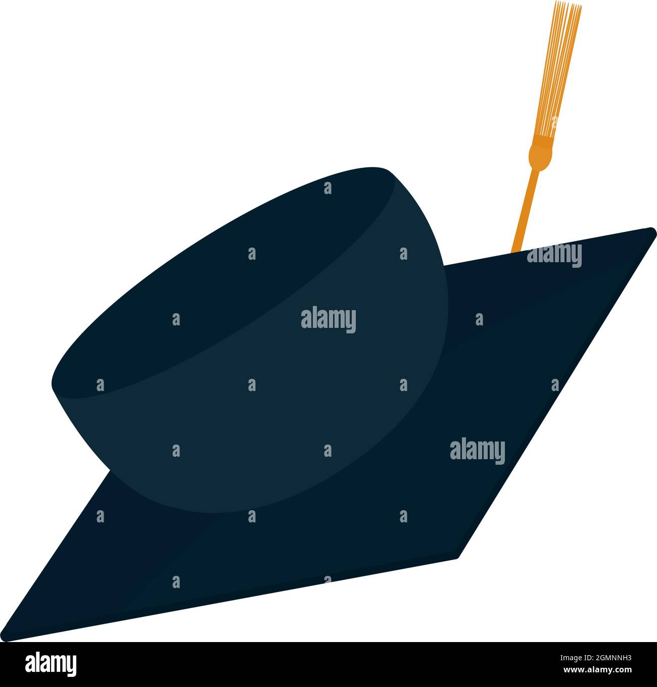 graduation cap on white background Stock Vector Image & Art - Alamy