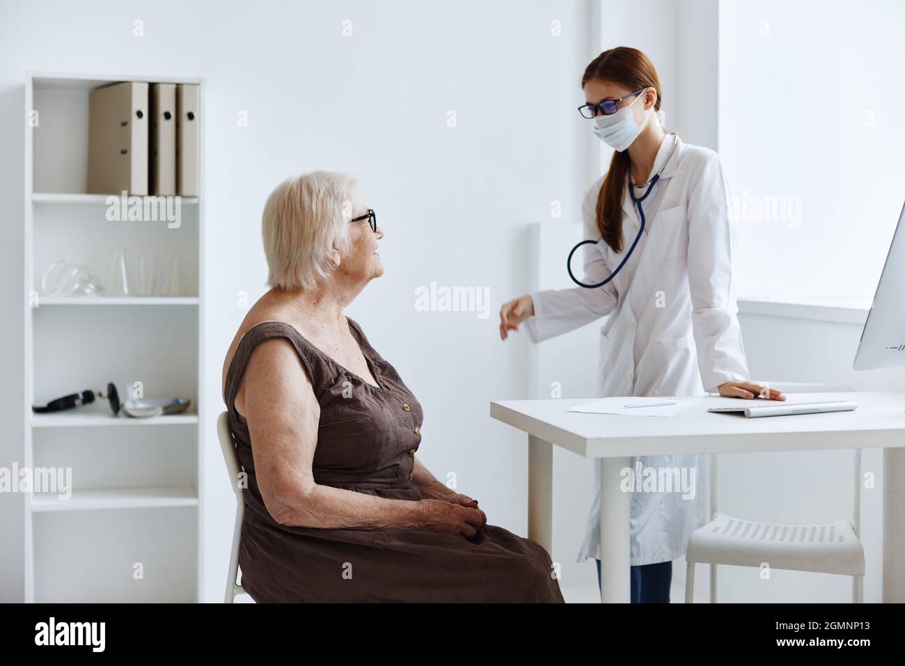 female doctor discussion with the patient professional diagnostics ...