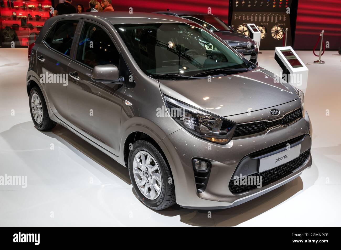 Kia Picanto new car model shown at the Autosalon 2020 Motor Show ...