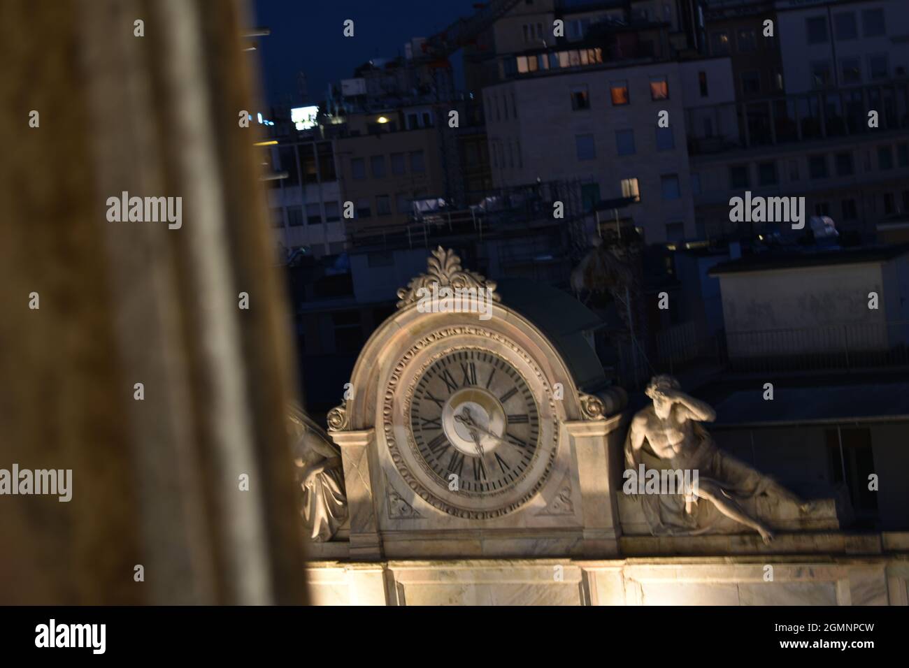 Clock for the rooftop of Duomo Di Milano Stock Photo - Alamy