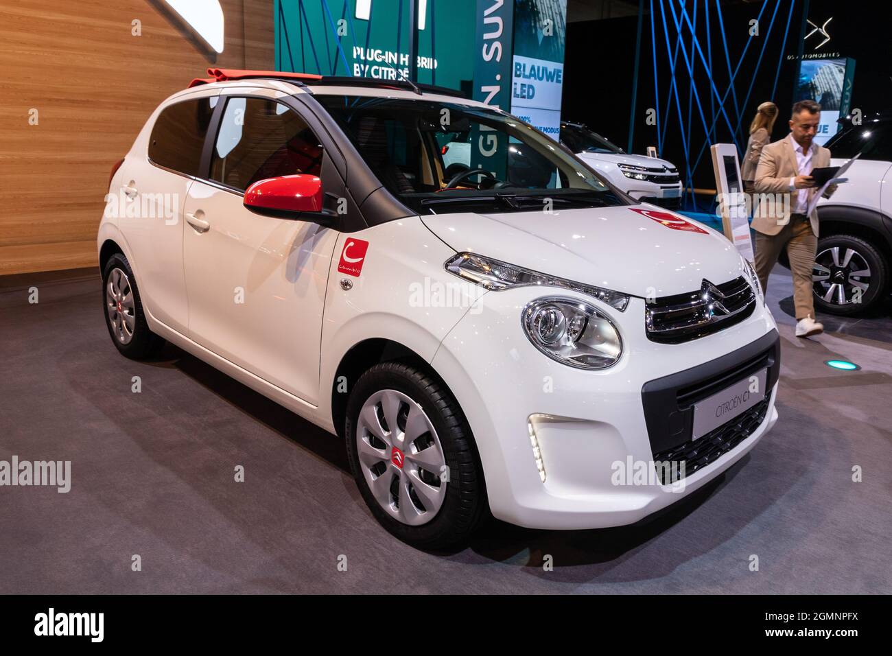 Citroen C1 new car model shown at the Autosalon 2020 Motor Show ...