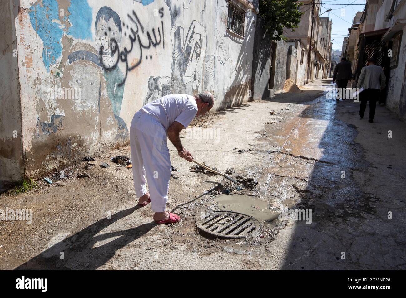 Illustration picture during a visit to the Baqa'a refugee camp of UNRWA ...