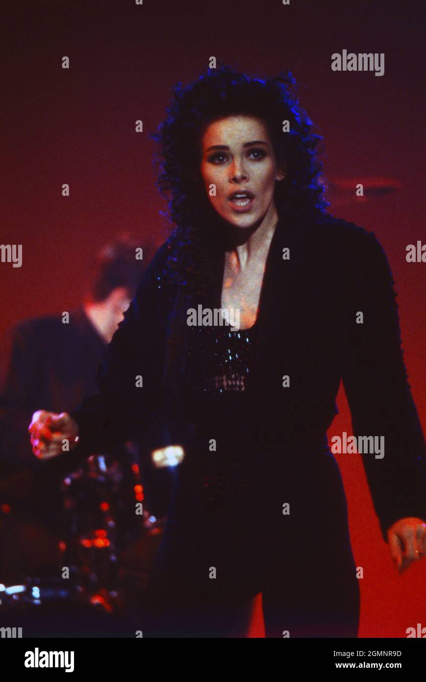 C. C. Catch, niederländische Eurodisco Sängerin, bein einem Auftritt im ...