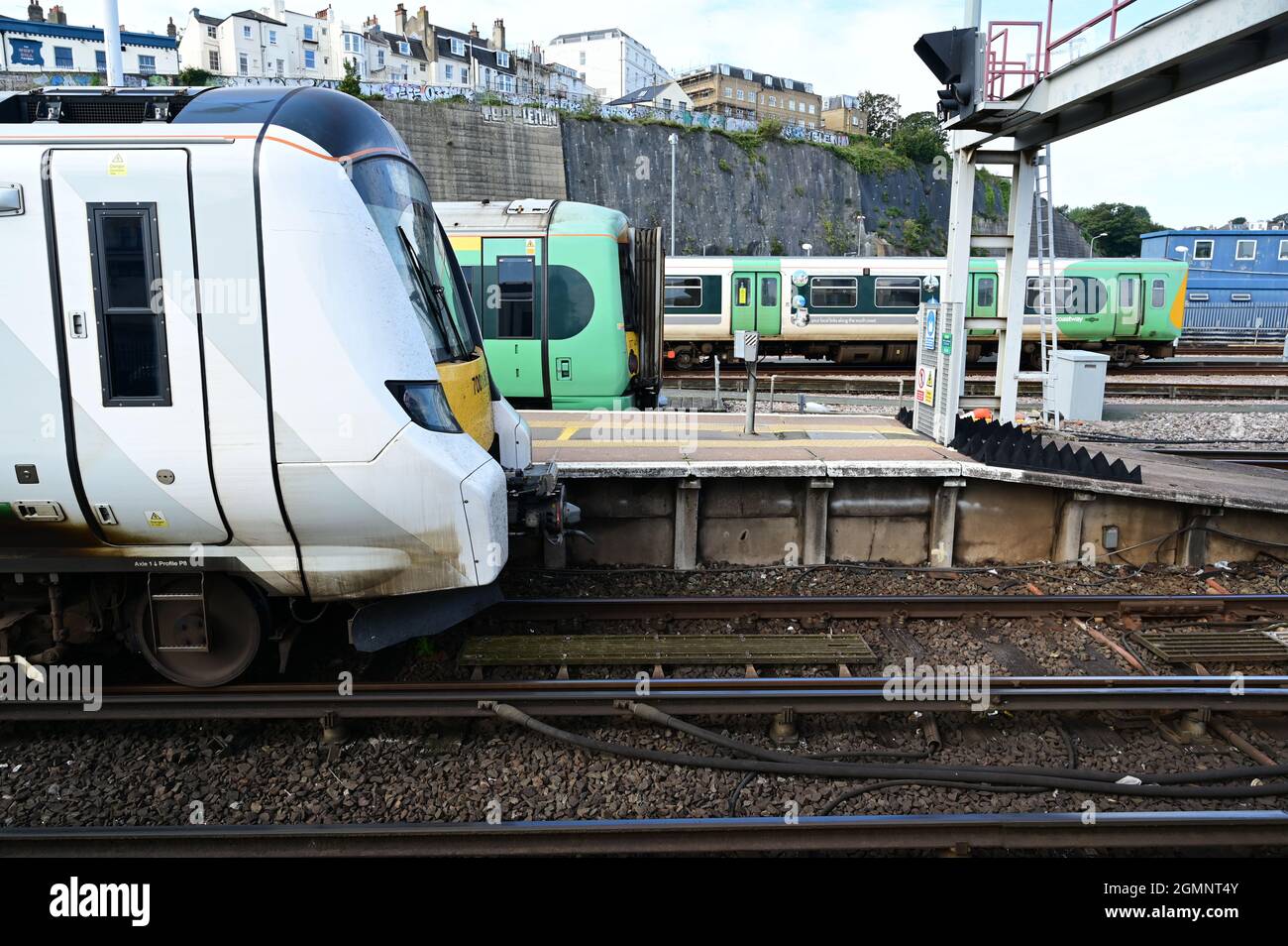 Thameslink class 700 trains at Brighton station Stock Photo - Alamy