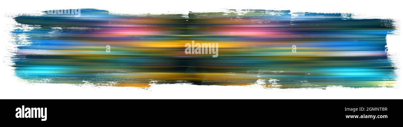 Colorful line brush stroke isolated on white background Stock Photo - Alamy