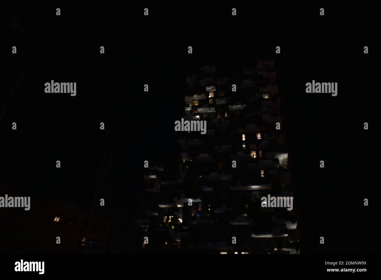 Dark night in Milan Stock Photo - Alamy