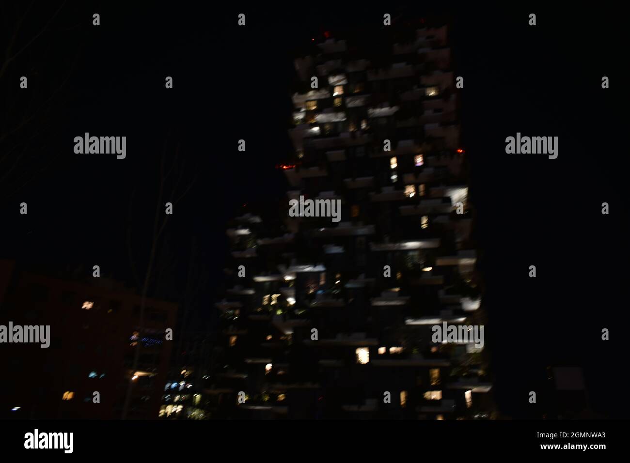 Dark night in Milan Stock Photo - Alamy