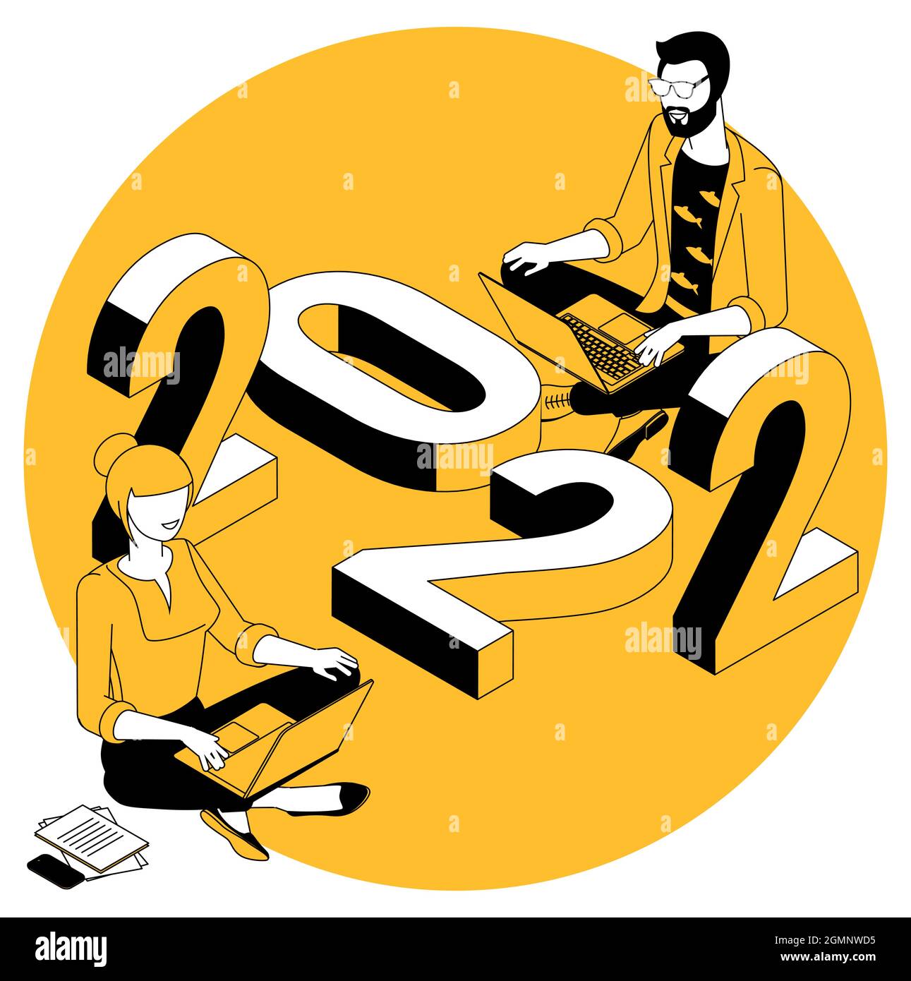 Merry christmas tree vector animation hi-res stock photography and ...