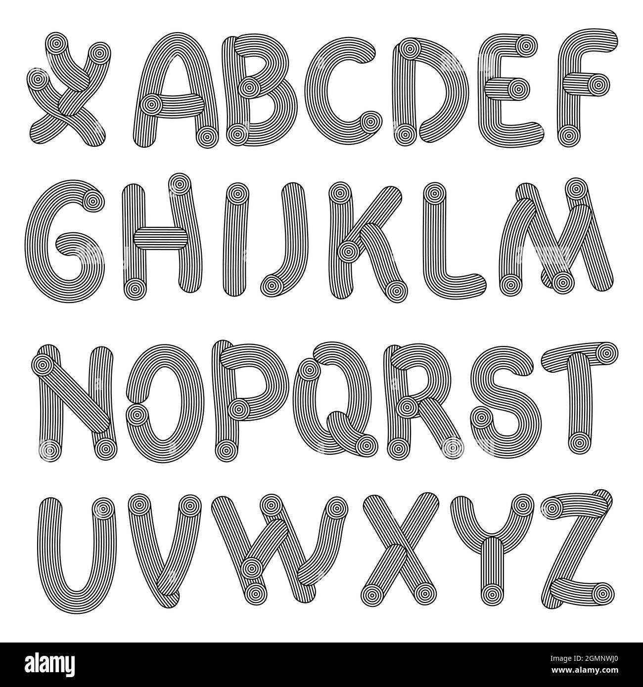 hand drawn letters Stock Vector Image & Art - Alamy