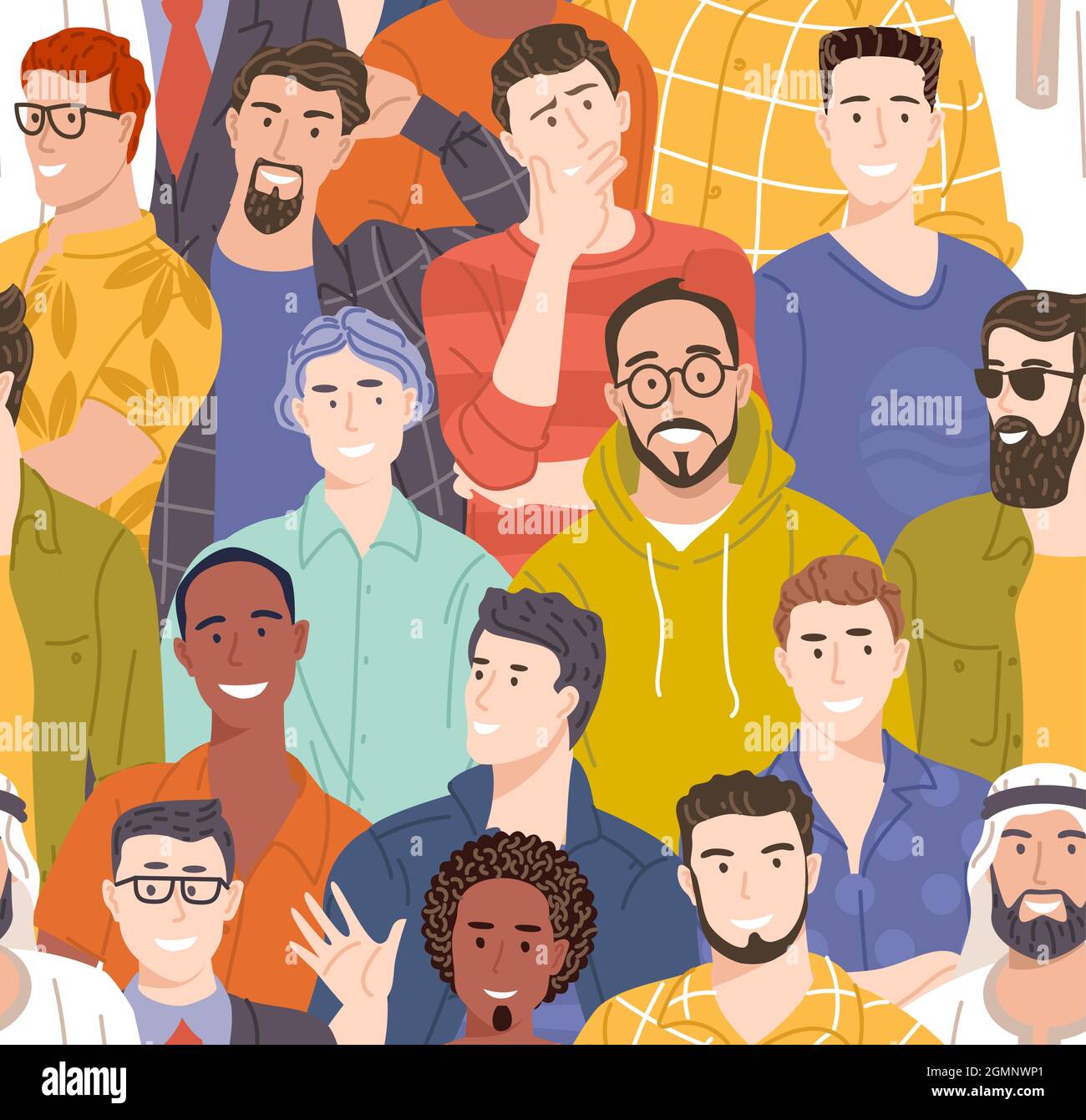 Diverse male seamless vector Stock Vector Image & Art - Alamy