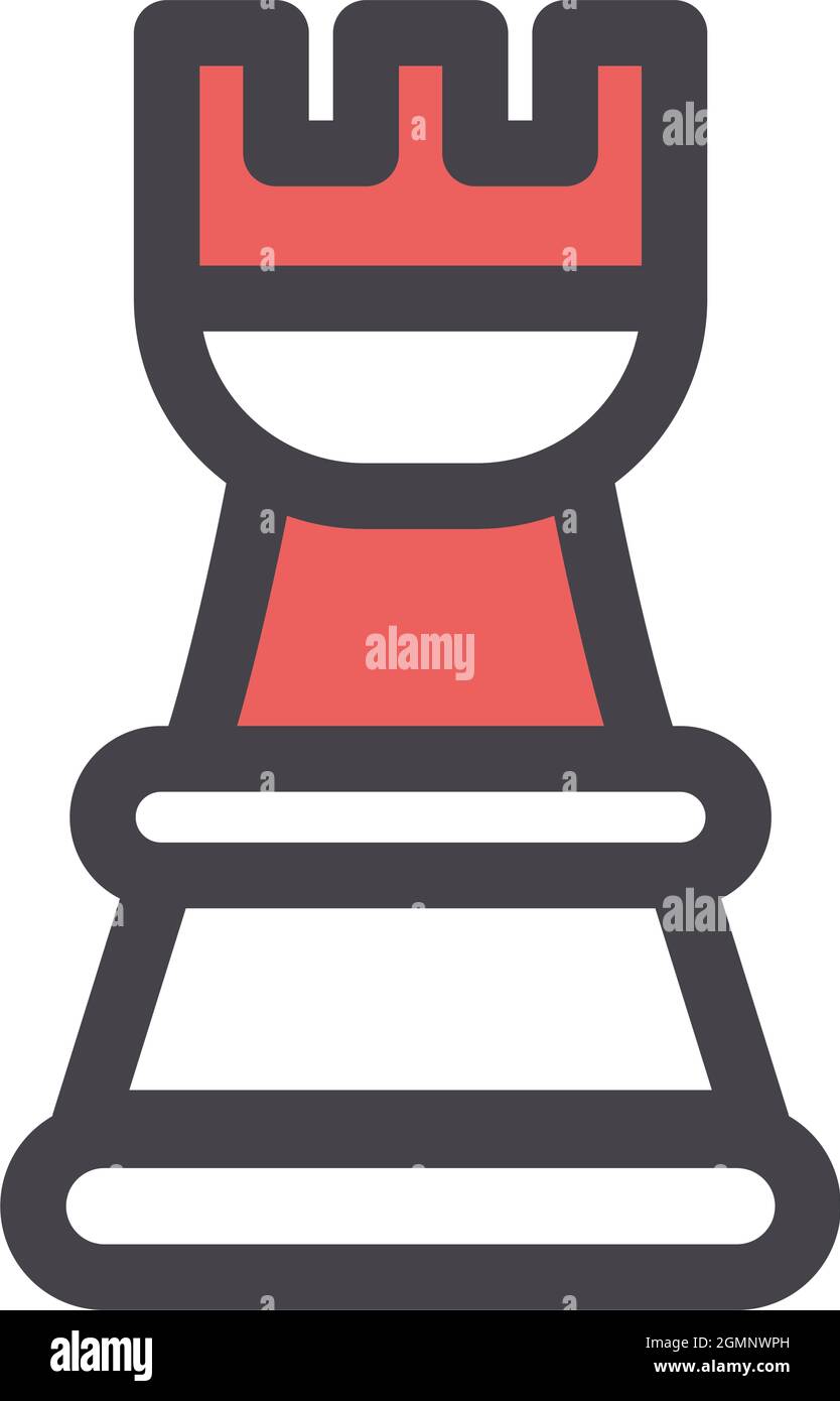 rook chess piece on white background Stock Vector Image & Art - Alamy