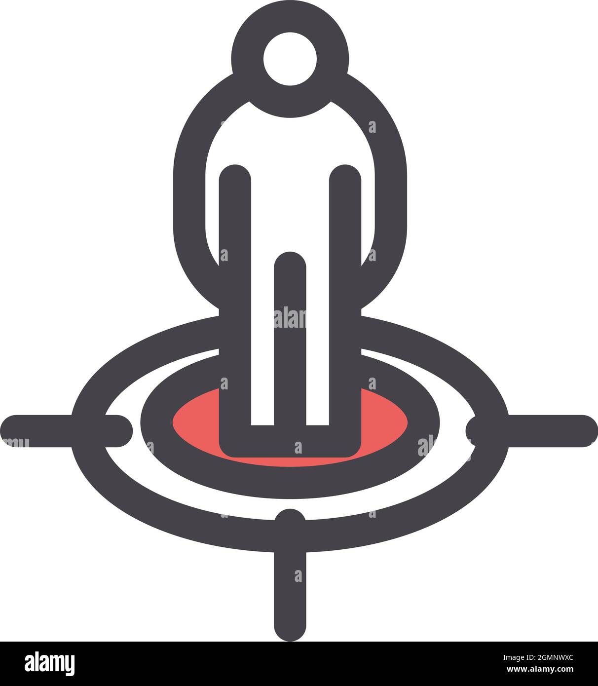 man on target on white background Stock Vector Image & Art - Alamy