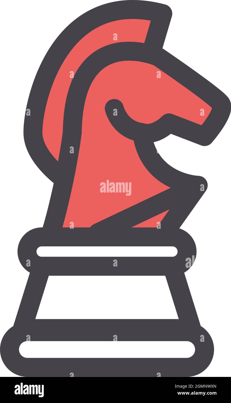 Knight chess piece on white background Stock Vector Image & Art - Alamy