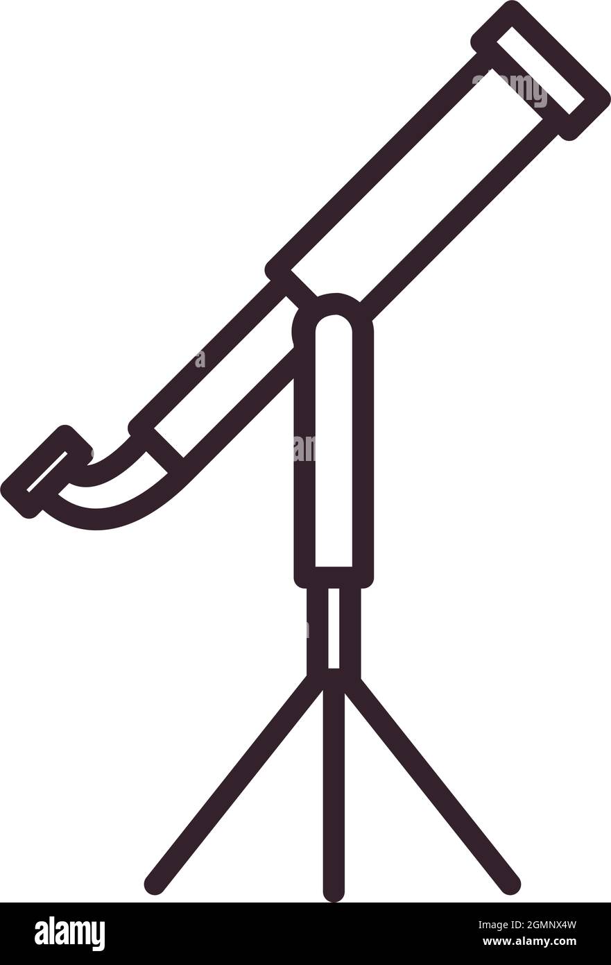 science telescope on white background Stock Vector Image & Art - Alamy