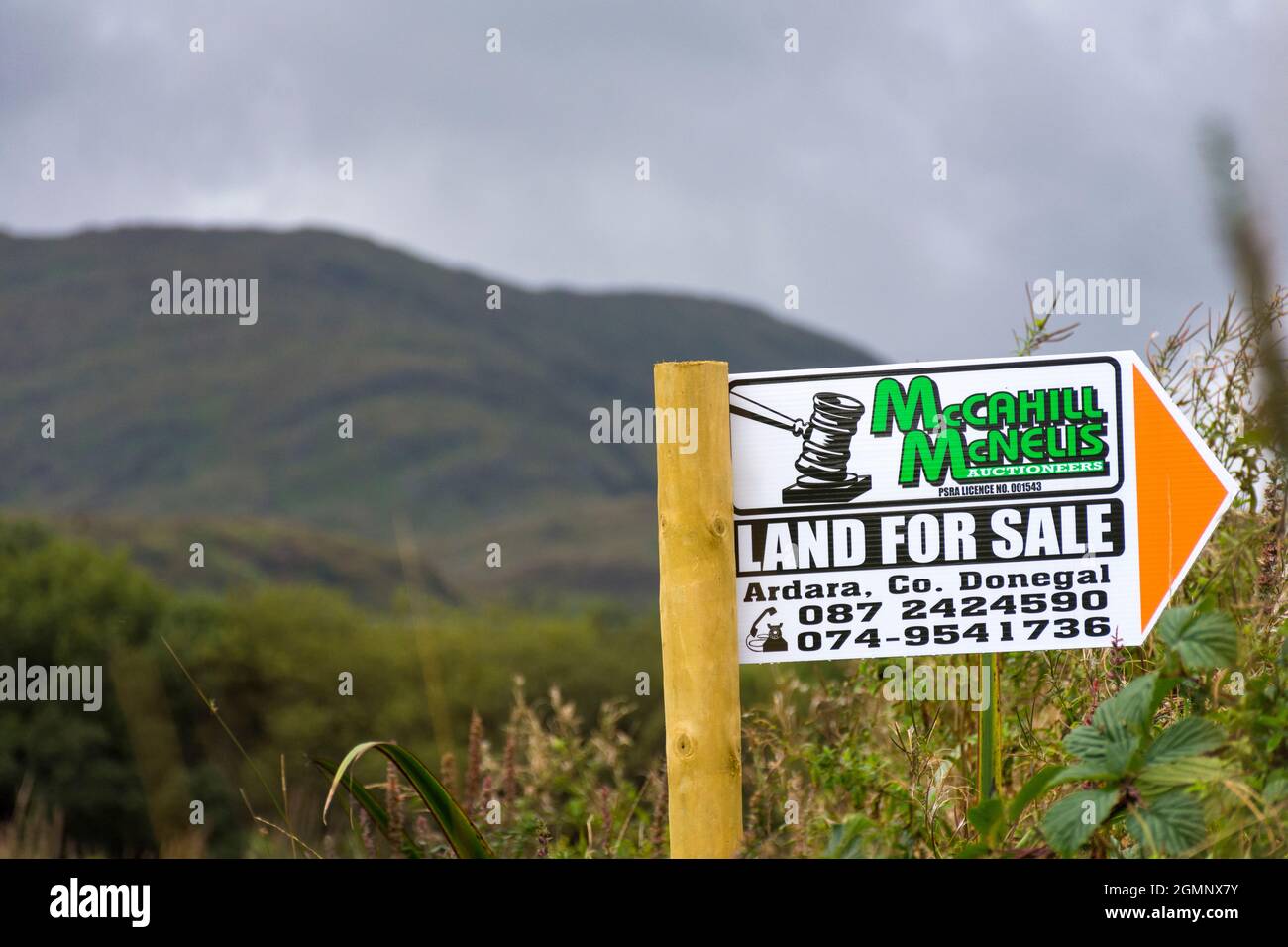 Signpost, sign, signage, Land for Sale. Ardara, County Donegal, Ireland ...