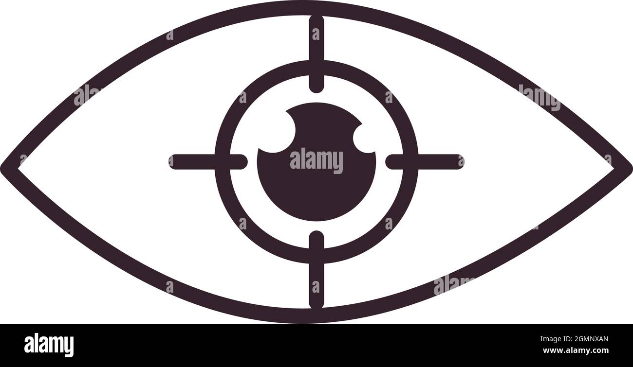 eye in target on white background Stock Vector Image & Art - Alamy