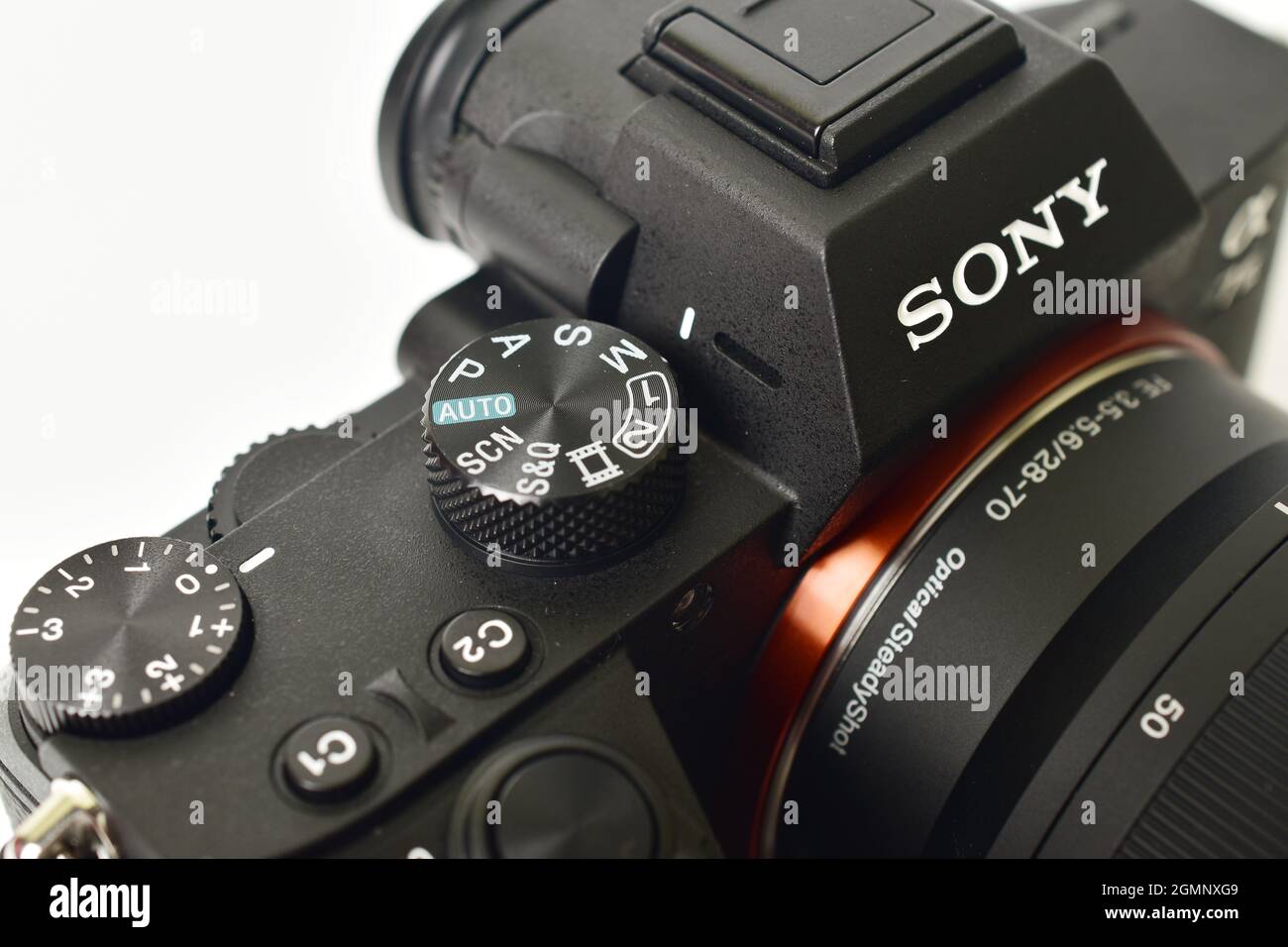 Delhi, India - September 7, 2020: camera function dial, Sony camera ...