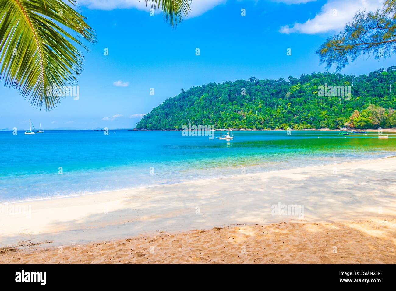 Tropical Paradise island Koh Phayam Aow Yai Beach landscape panorama ...