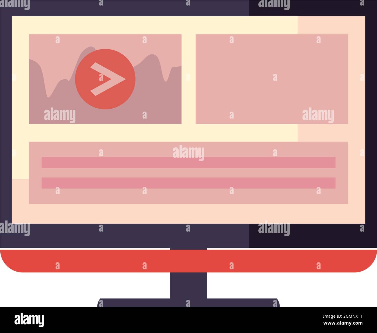 movie screen in computer on white background Stock Vector Image & Art ...