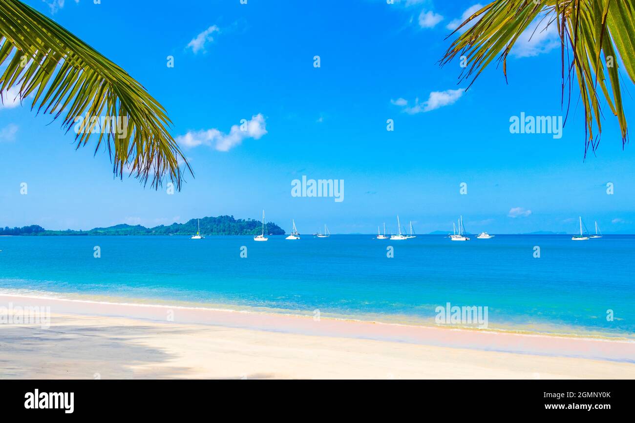 Tropical Paradise island Koh Phayam Aow Yai Beach landscape panorama ...