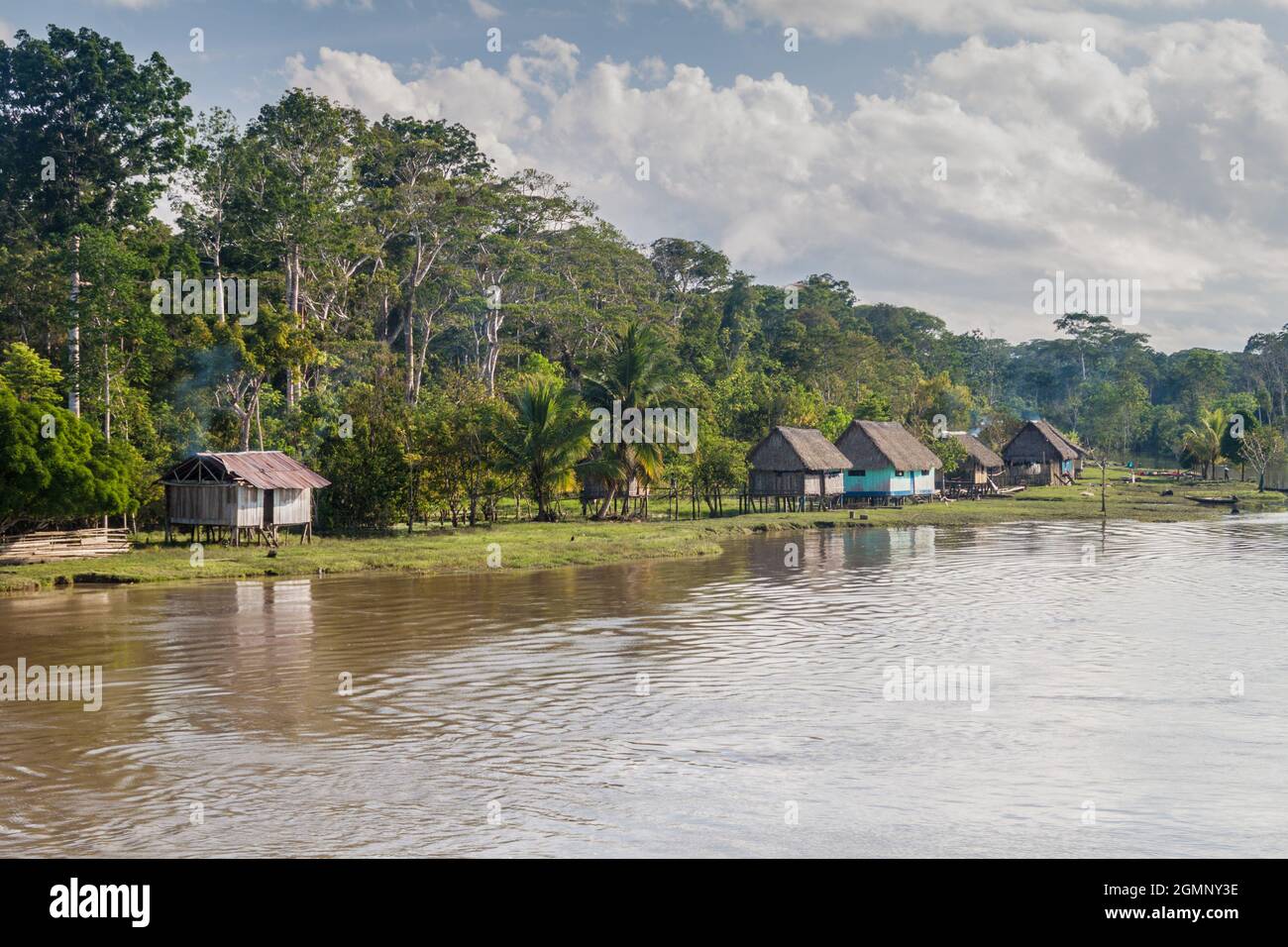 Small village in a peruvian jungle Stock Photo - Alamy