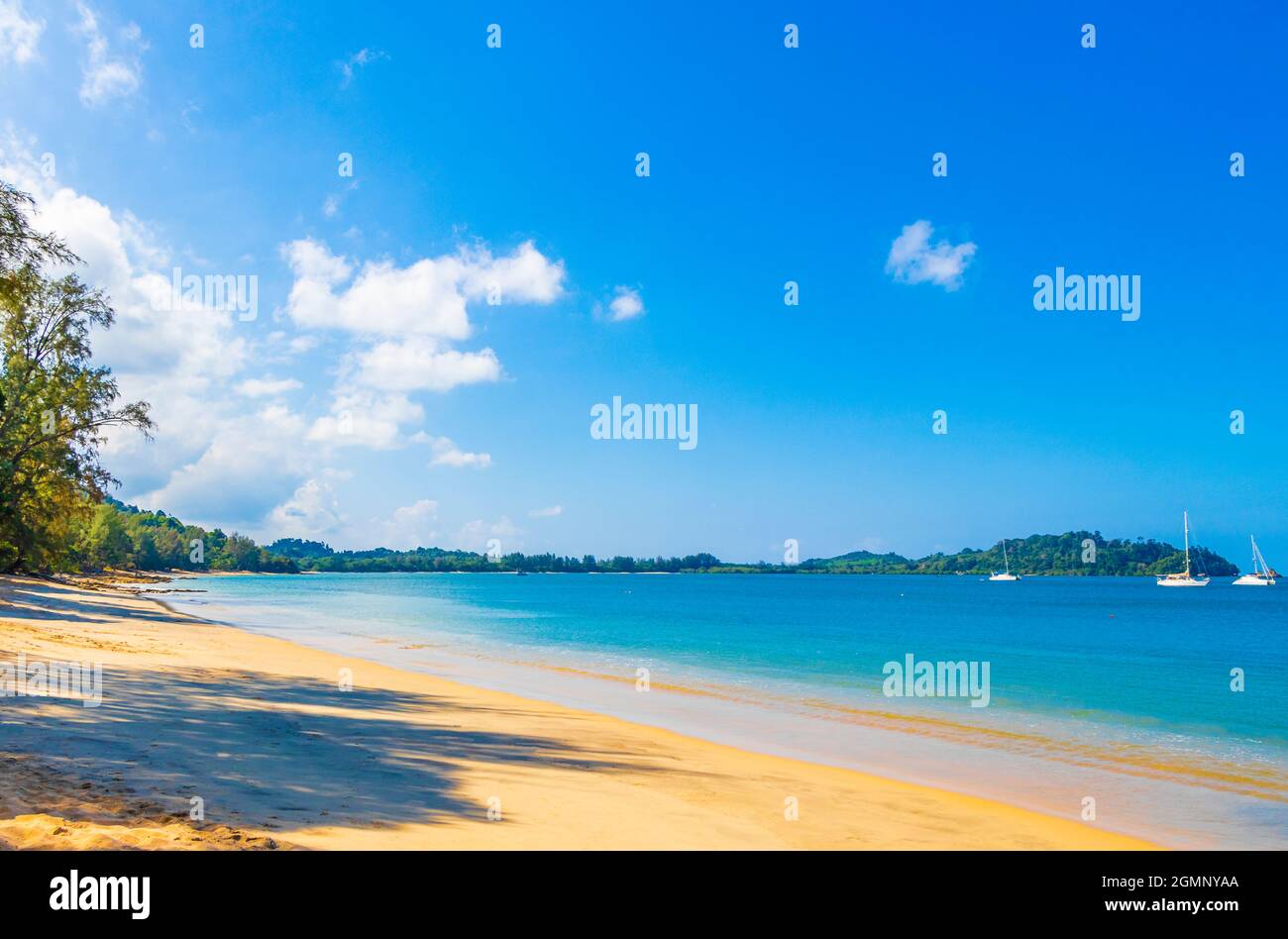 Tropical Paradise island Koh Phayam Aow Yai Beach landscape panorama ...
