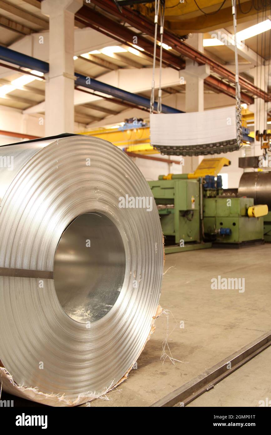 aluminum metal steel sheet production Stock Photo - Alamy