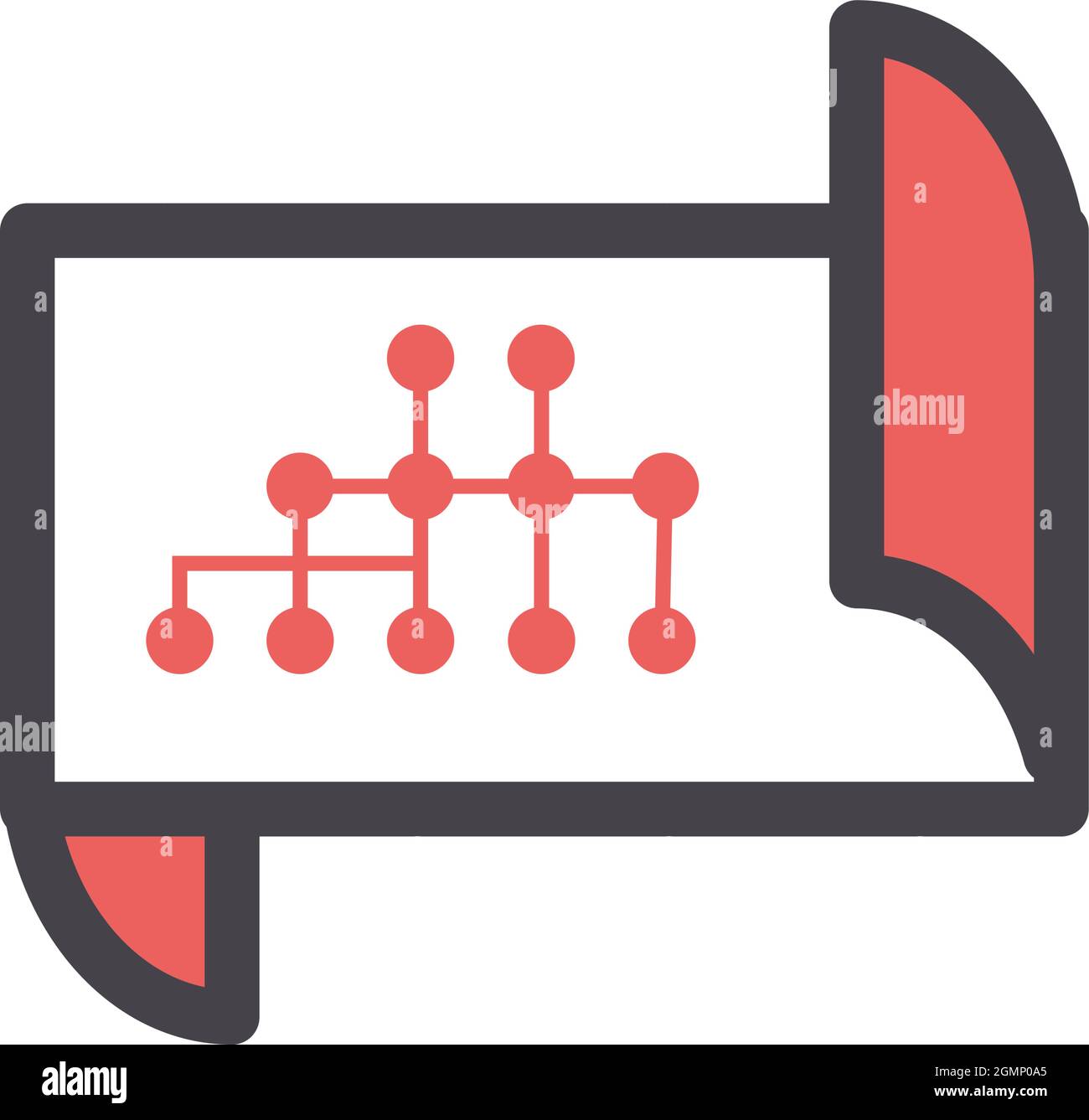 flowchart on document on white background Stock Vector Image & Art - Alamy