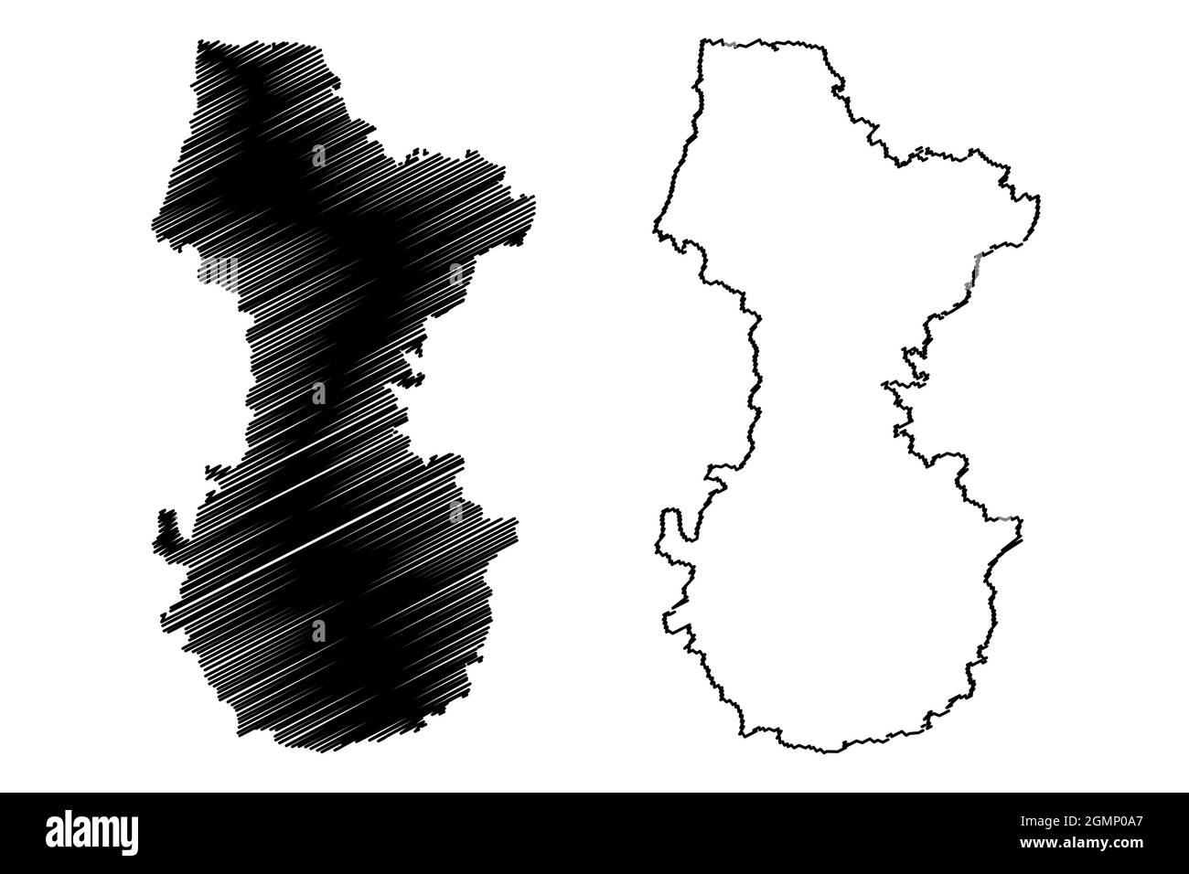 Bhopal district (Madhya Pradesh State, division, Republic of India) map ...