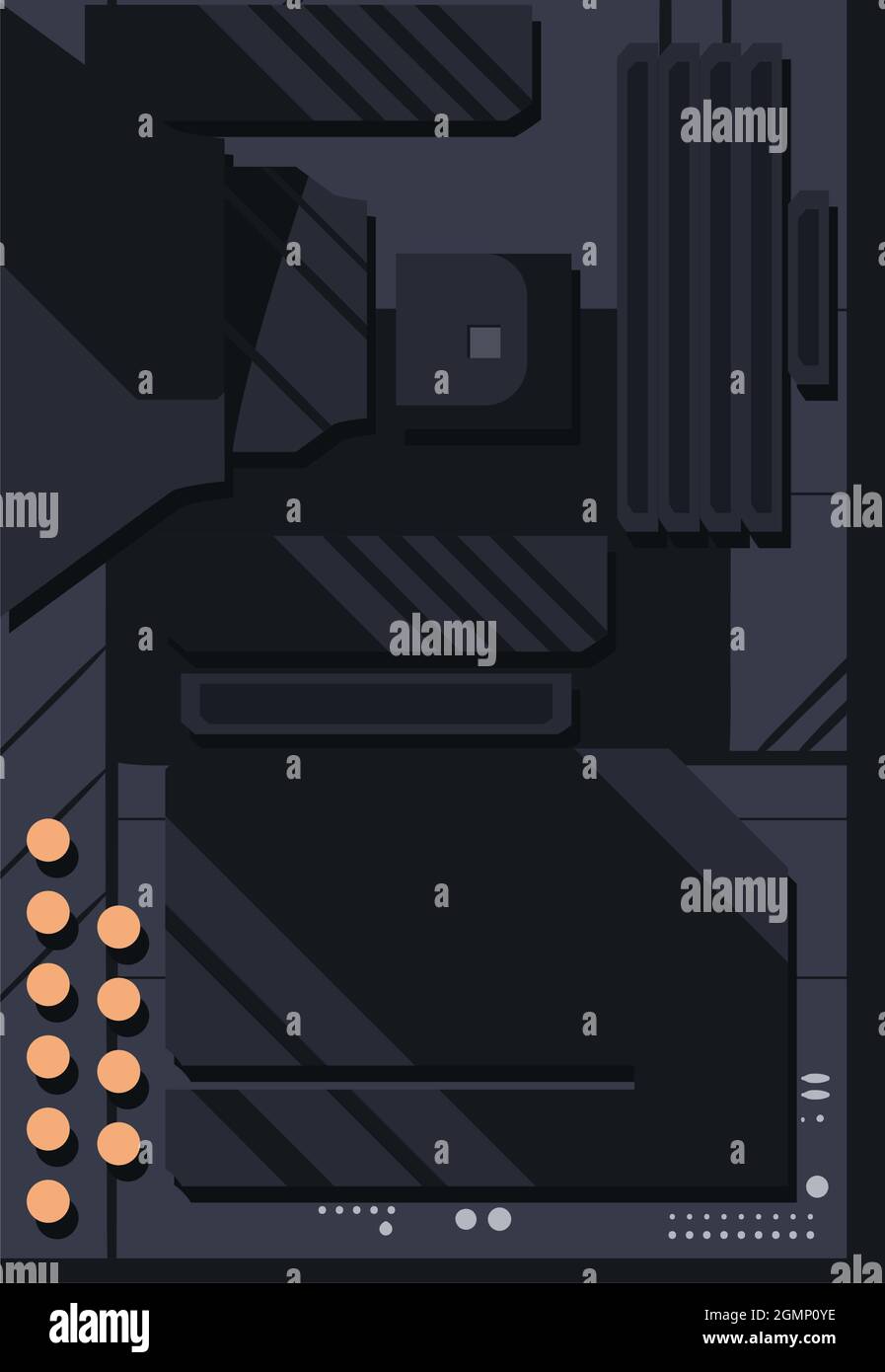 computer motherboard on white background Stock Vector Image & Art - Alamy