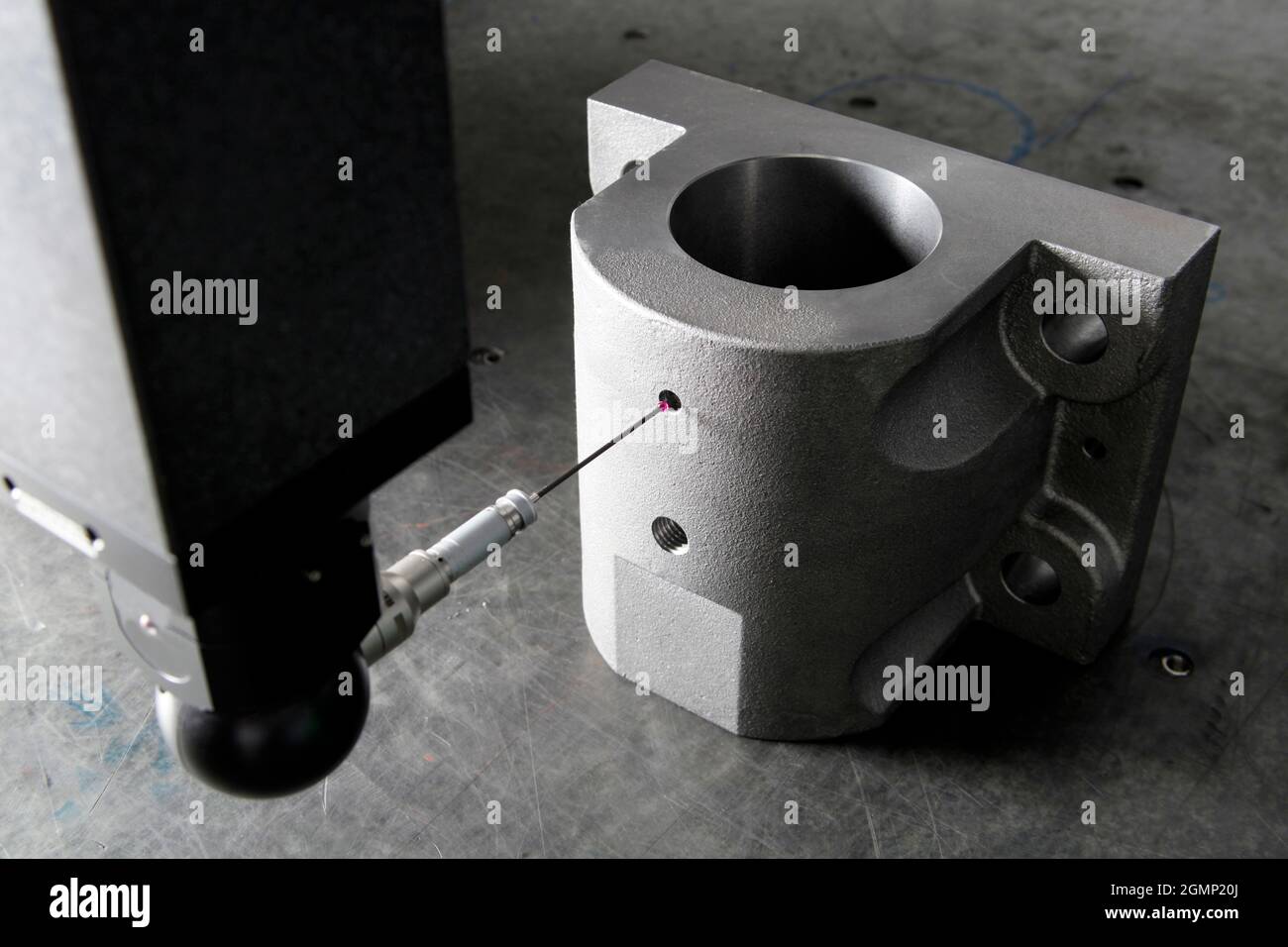 CMM measurement. Quality control measurement probe Stock Photo - Alamy