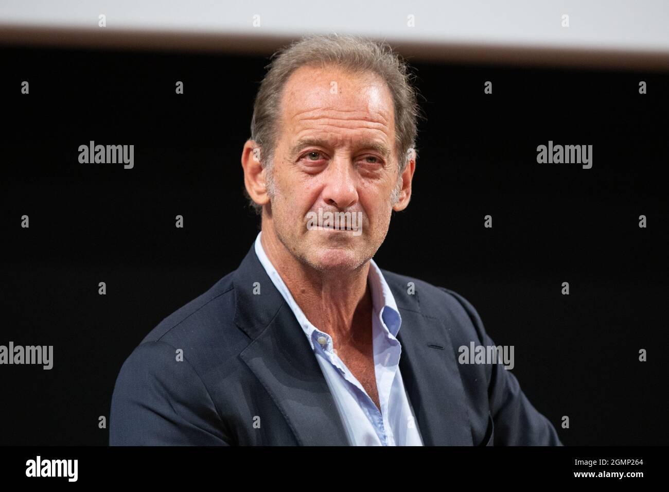 French actor Vincent Lindon during presentation of Troisi Cinema in ...