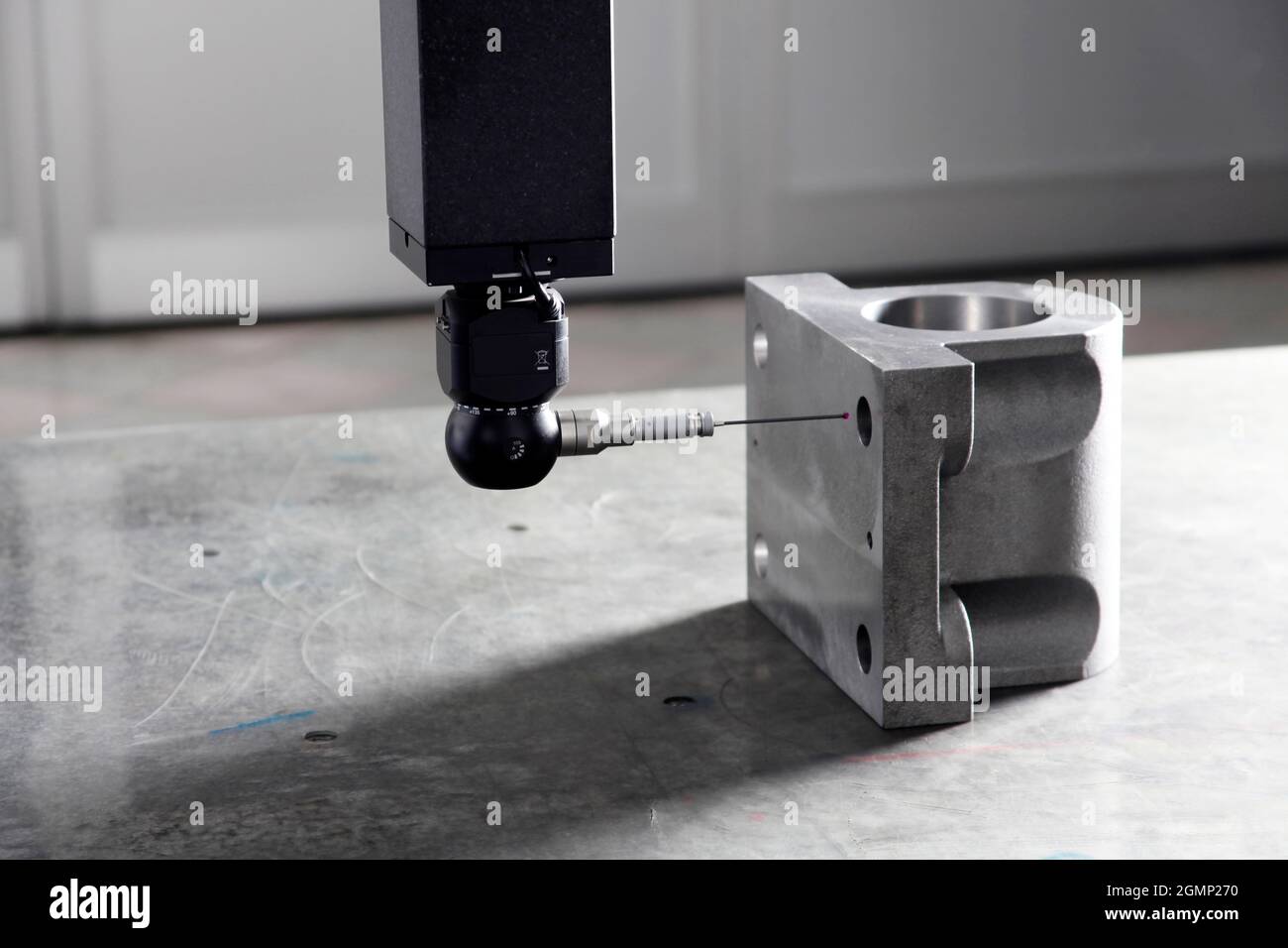 CMM measurement. Quality control measurement probe Stock Photo - Alamy