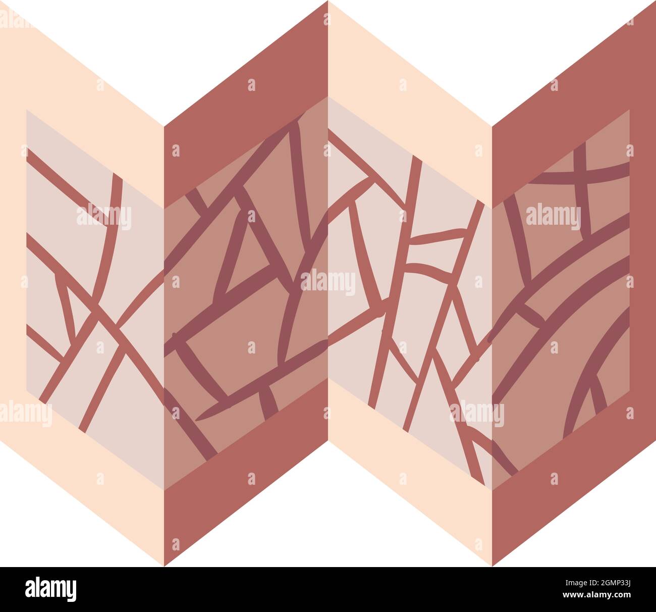 map with routes on white background Stock Vector Image & Art - Alamy