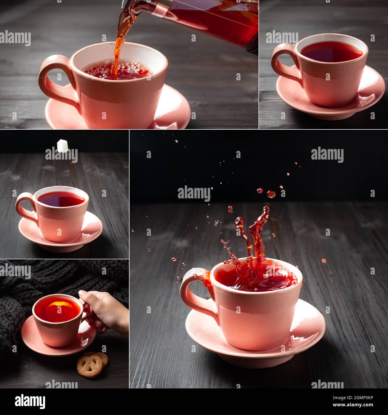 Teacup collage hi-res stock photography and images - Alamy
