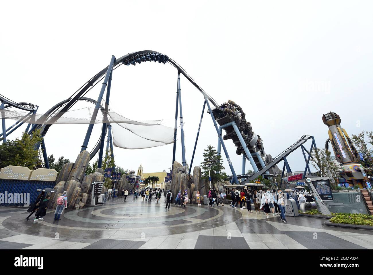 Beijing, China. 20th Sep, 2021. Tourists visit the Transformers ...