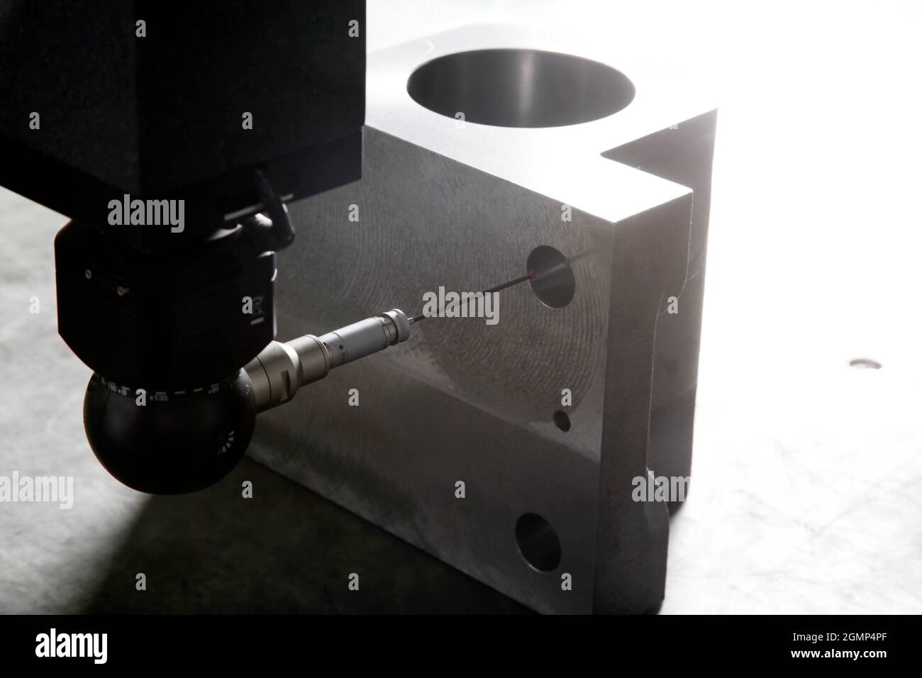 CMM measurement. Quality control measurement probe Stock Photo - Alamy