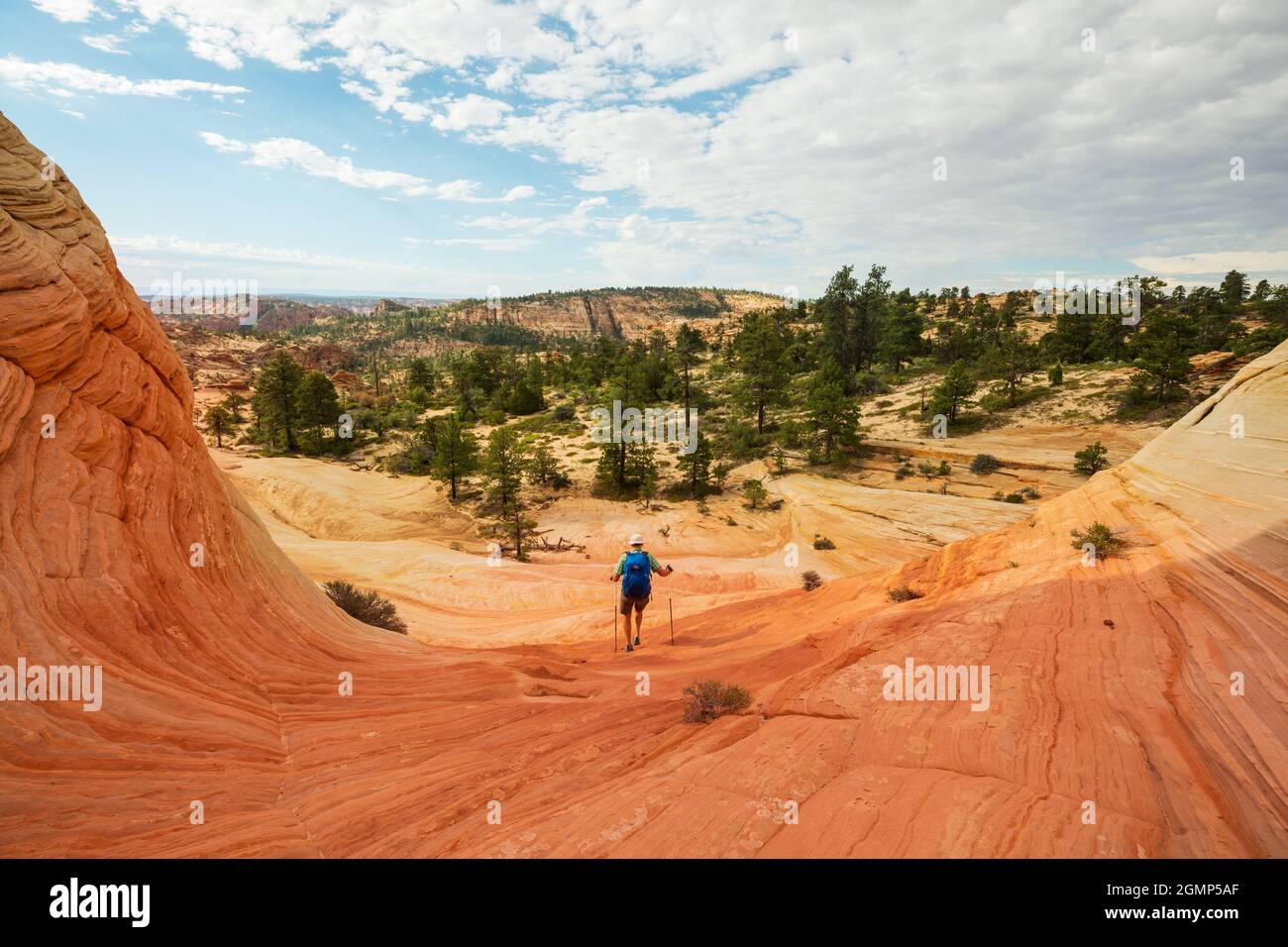 Hike in the Utah mountains. Hiking in unusual natural landscapes ...