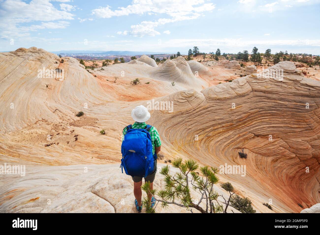 Hike in the Utah mountains. Hiking in unusual natural landscapes ...