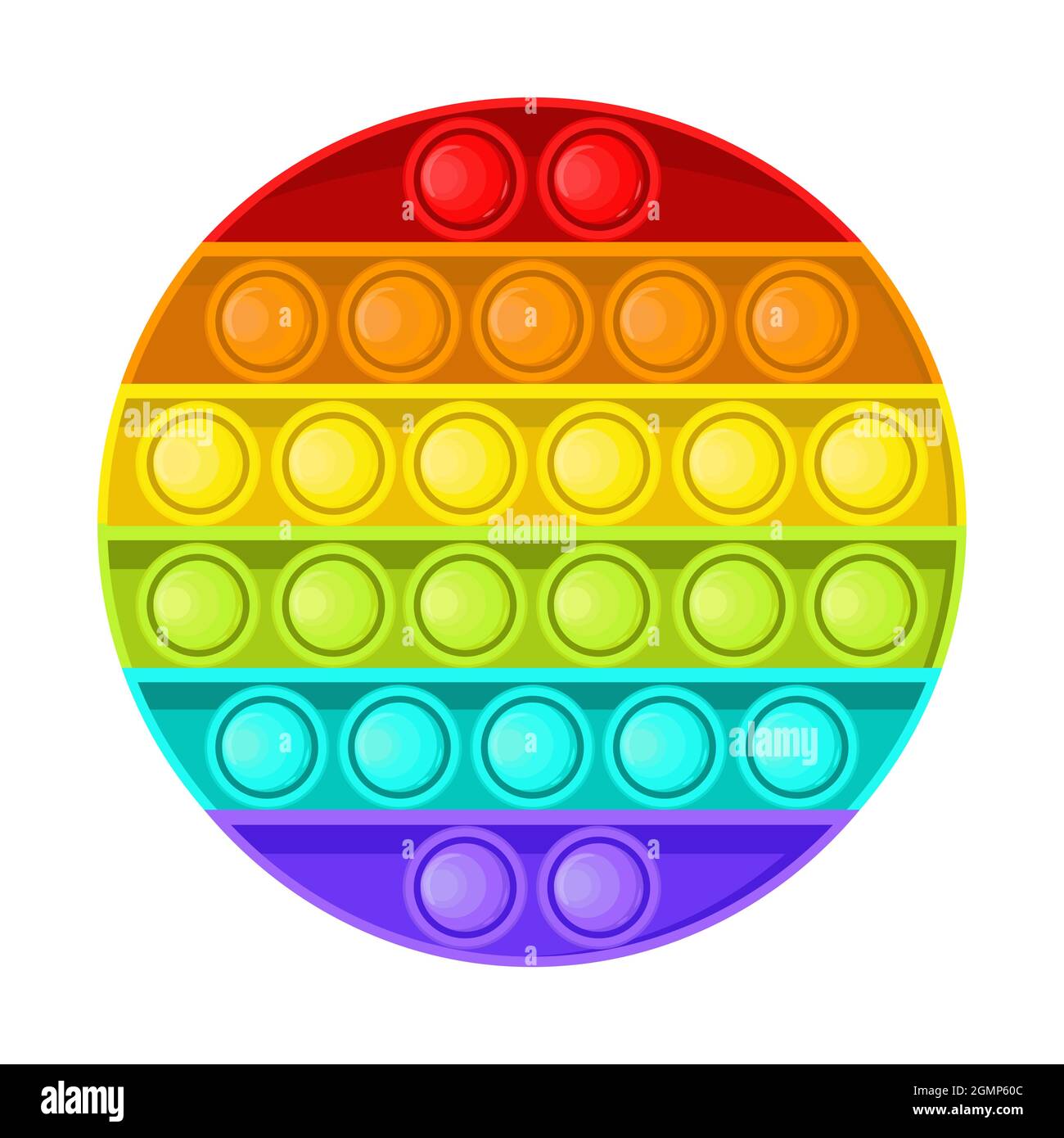 Pop it fidget, antistressor toy vector in flat style. Set of trendy ...