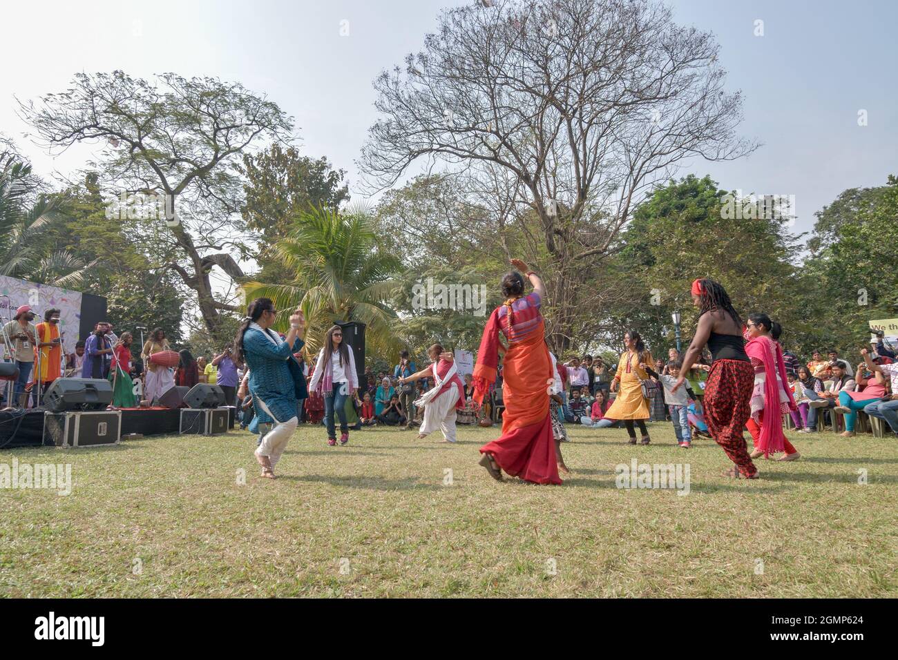 KOLKATA , INDIA - FEBRUARY 8, 2015 : Young crowd from different ...
