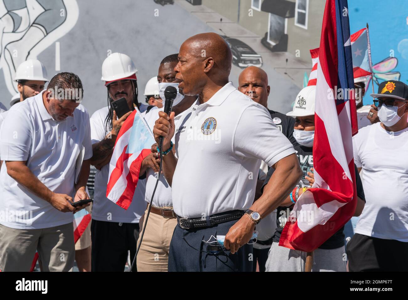 New York City, United States. 19th Sep, 2021. All dressed in white and ...