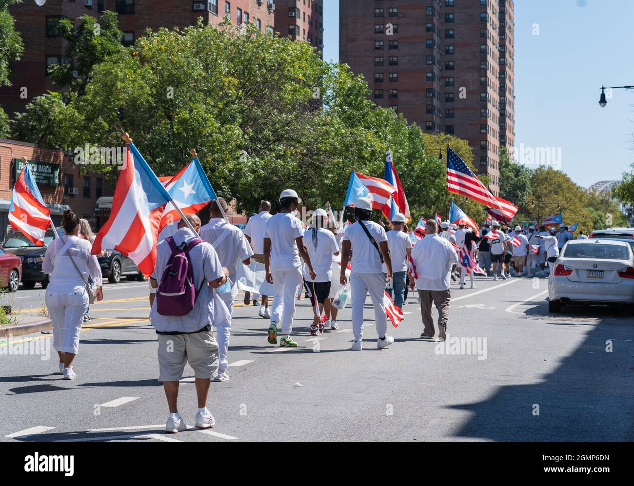 New York City, United States. 19th Sep, 2021. All dressed in white and ...