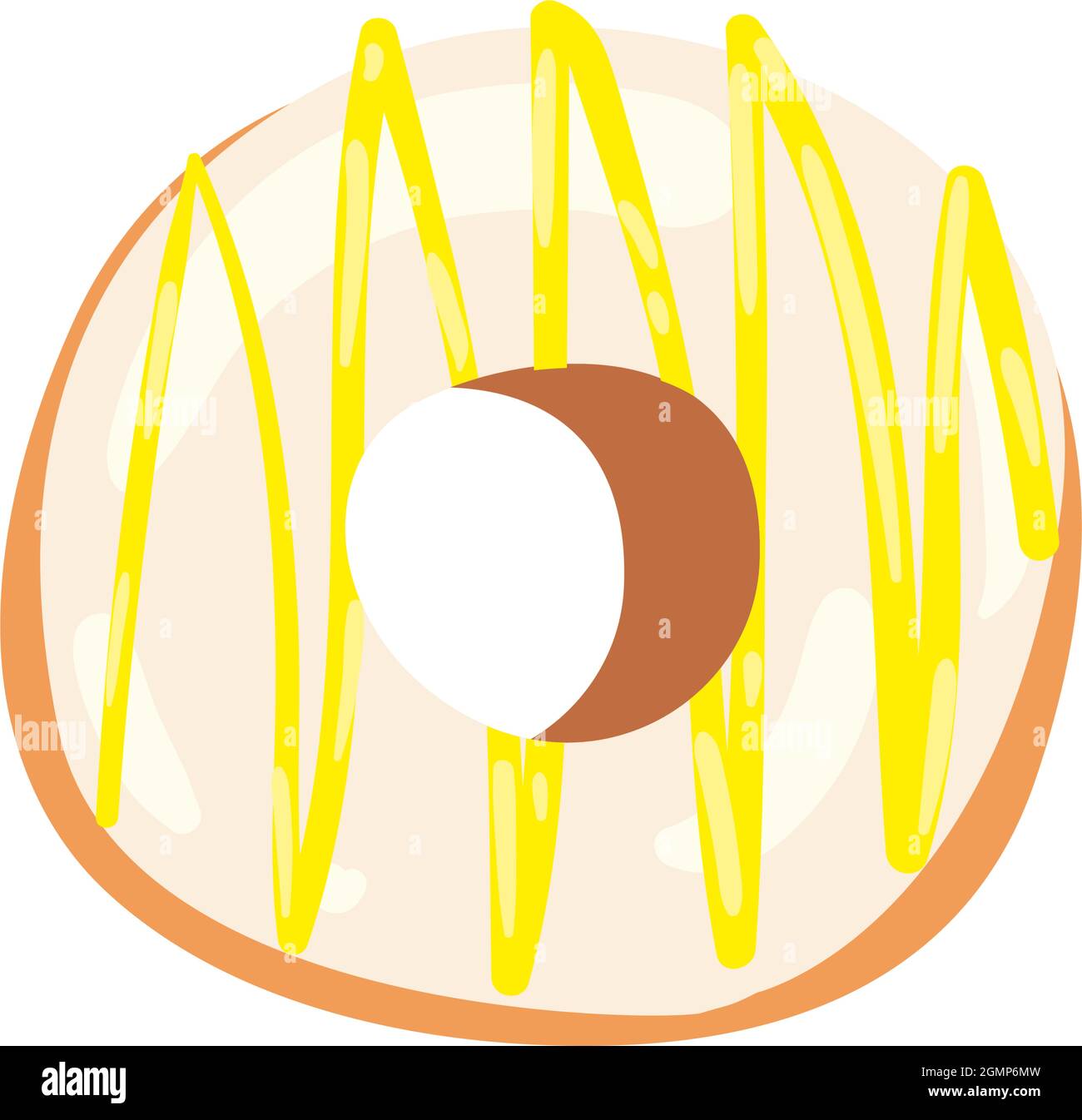 sweet striped donut on white background Stock Vector Image & Art - Alamy