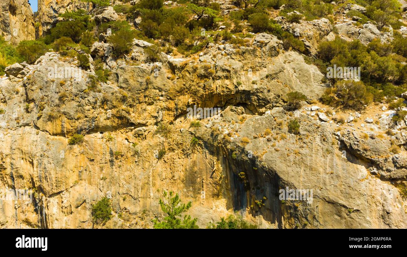 Crete mountain landscape, top view Stock Photo - Alamy
