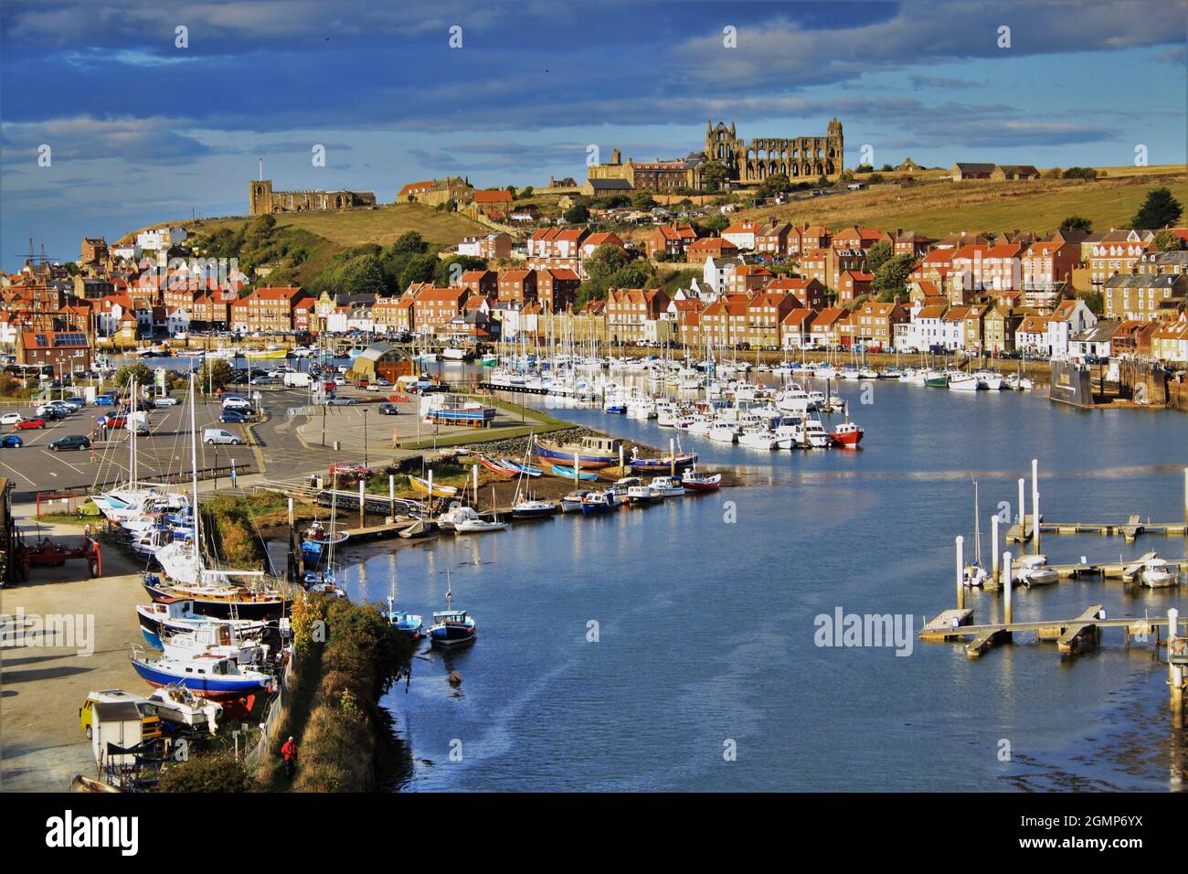 View of Whitby from new bridge Stock Photo - Alamy