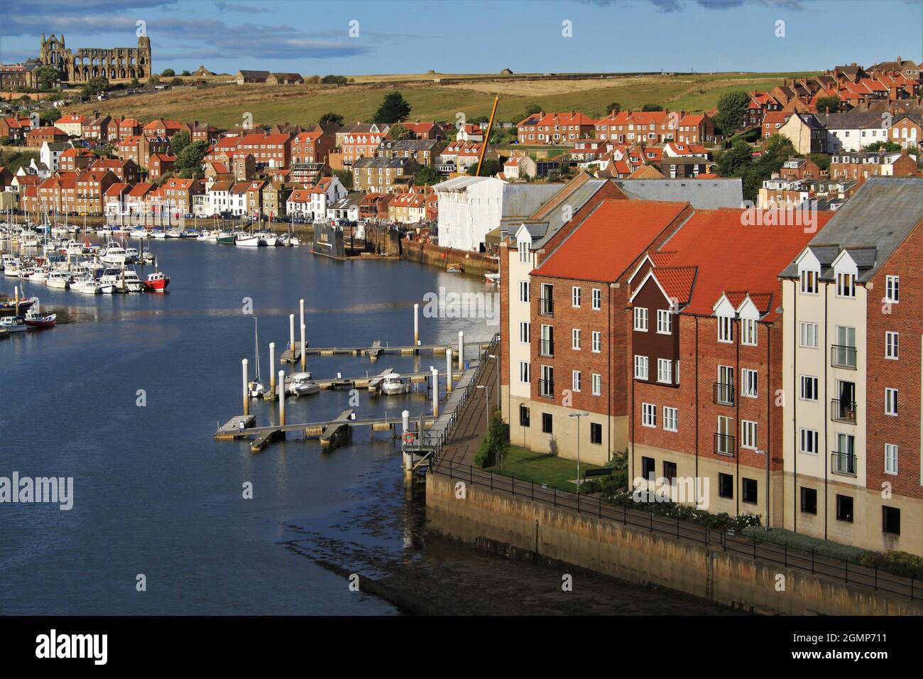 View of Whitby from new bridge Stock Photo - Alamy