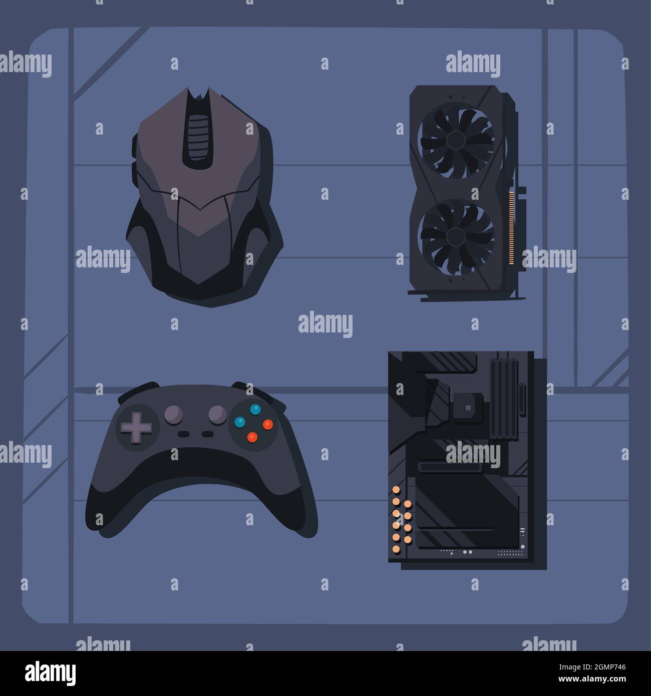 computer devices icons on purple background Stock Vector Image & Art ...